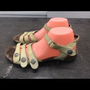 Dansko | Shoes | Damsko Olive Leather Ankle Strap Sandals Size 42 ...
